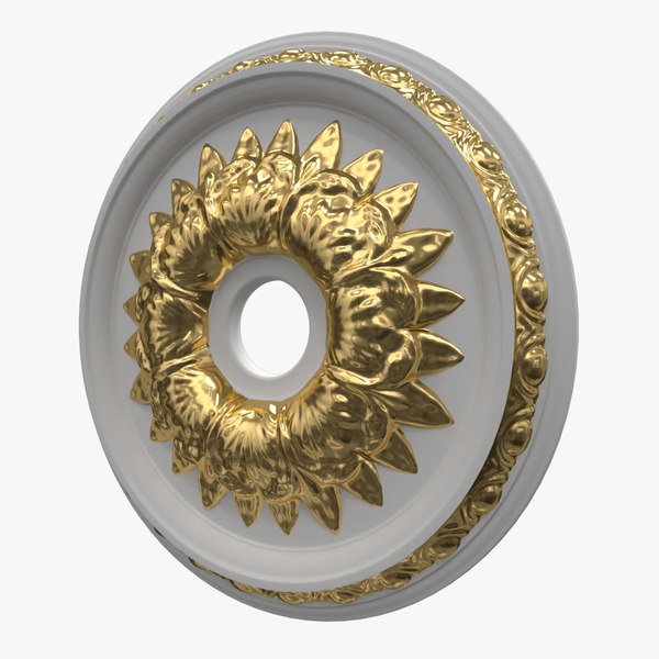 Ceiling Sockets Gypsum Plaster DR21 3D - TurboSquid 2030505