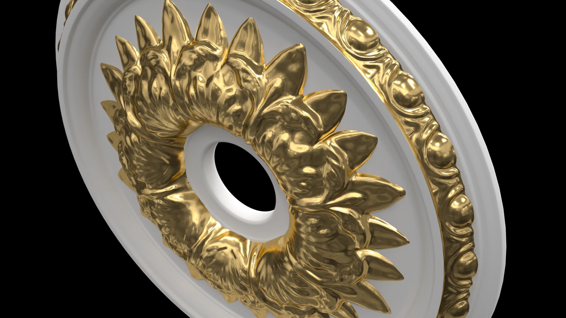 Ceiling Sockets Gypsum Plaster DR21 3D - TurboSquid 2030505