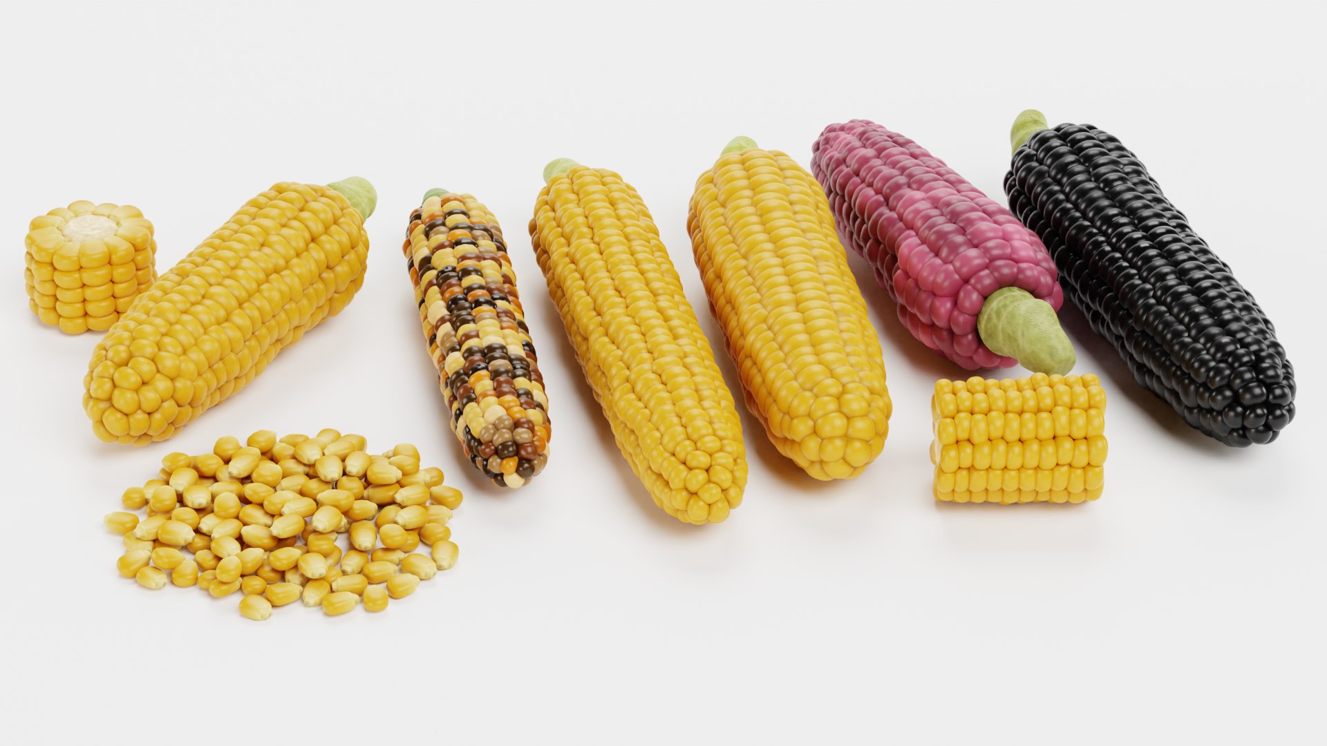 3D Model Corn Collection - TurboSquid 1933758