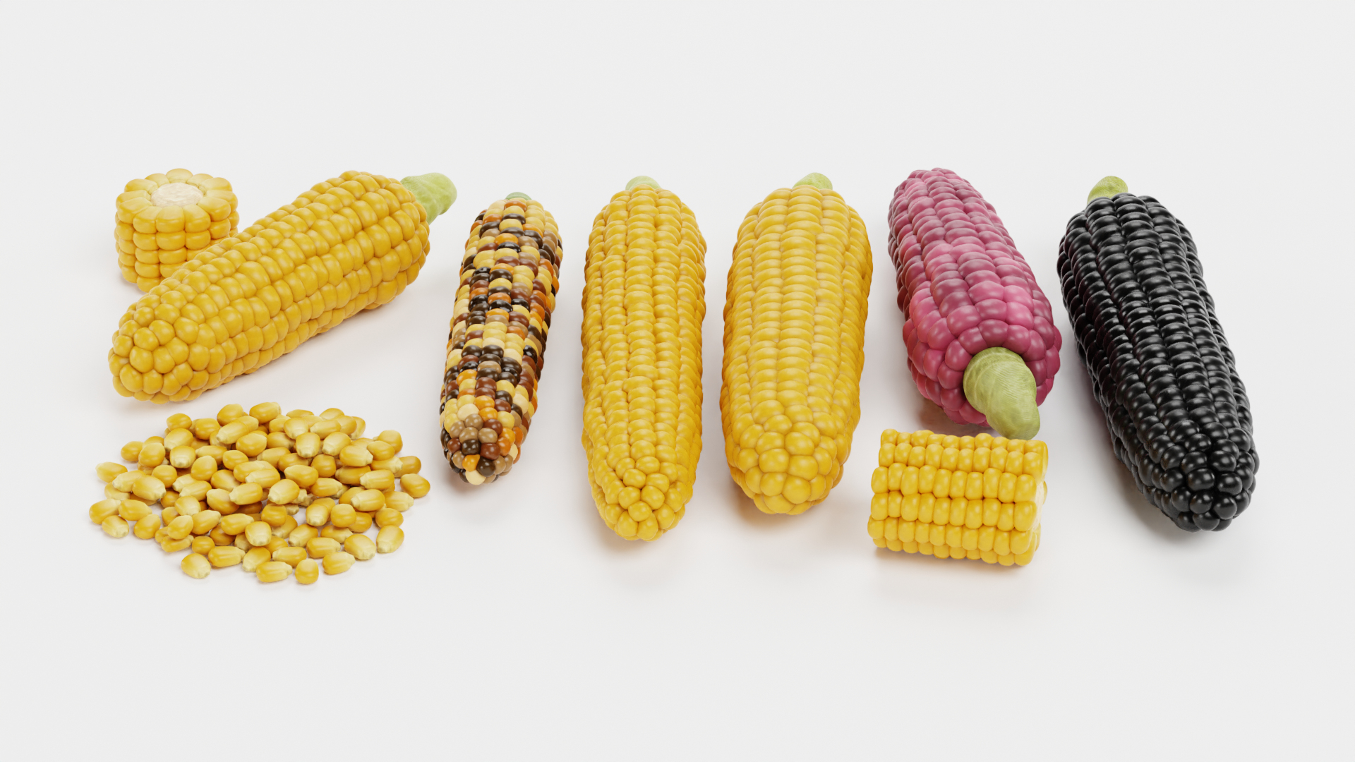 3D Model Corn Collection - TurboSquid 1933758