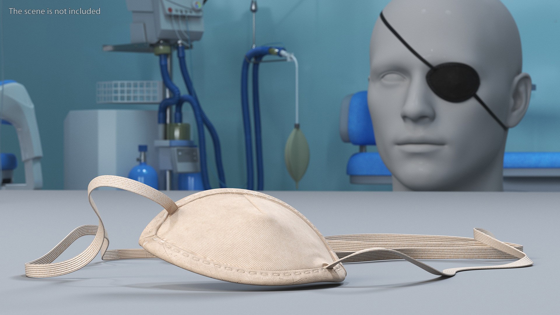 3D Model Medical Eyepatch Nude - TurboSquid 2146004