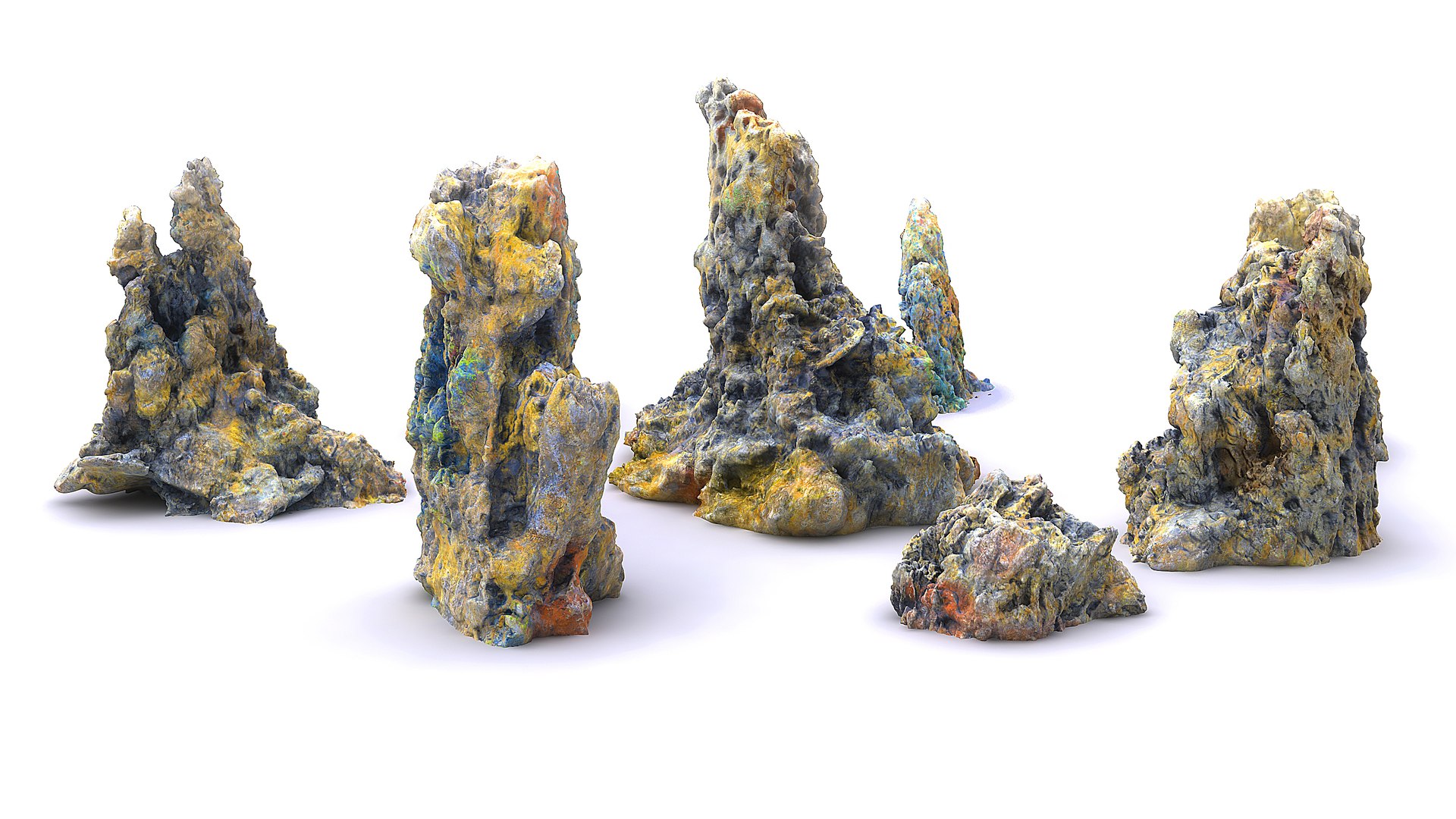 Toxic Rock Geyser Pack Model - TurboSquid 1614671