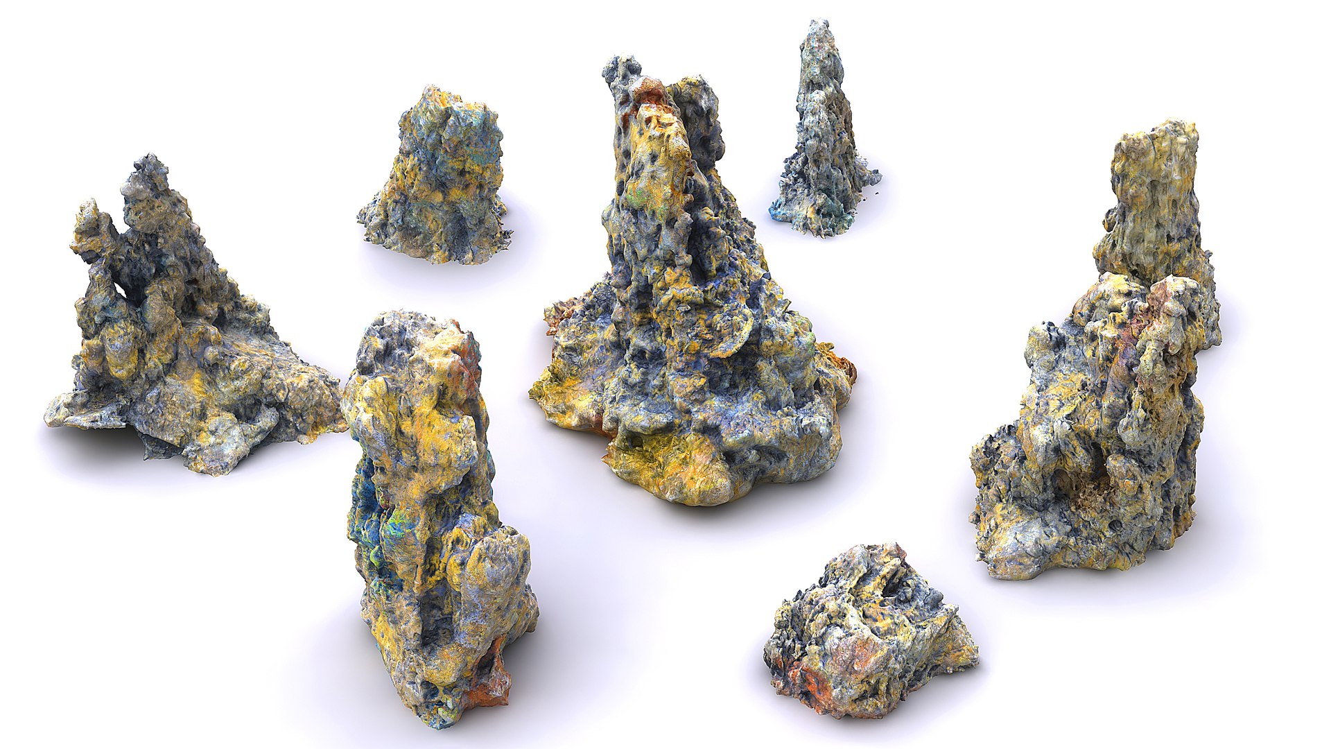 Toxic Rock Geyser Pack Model - TurboSquid 1614671