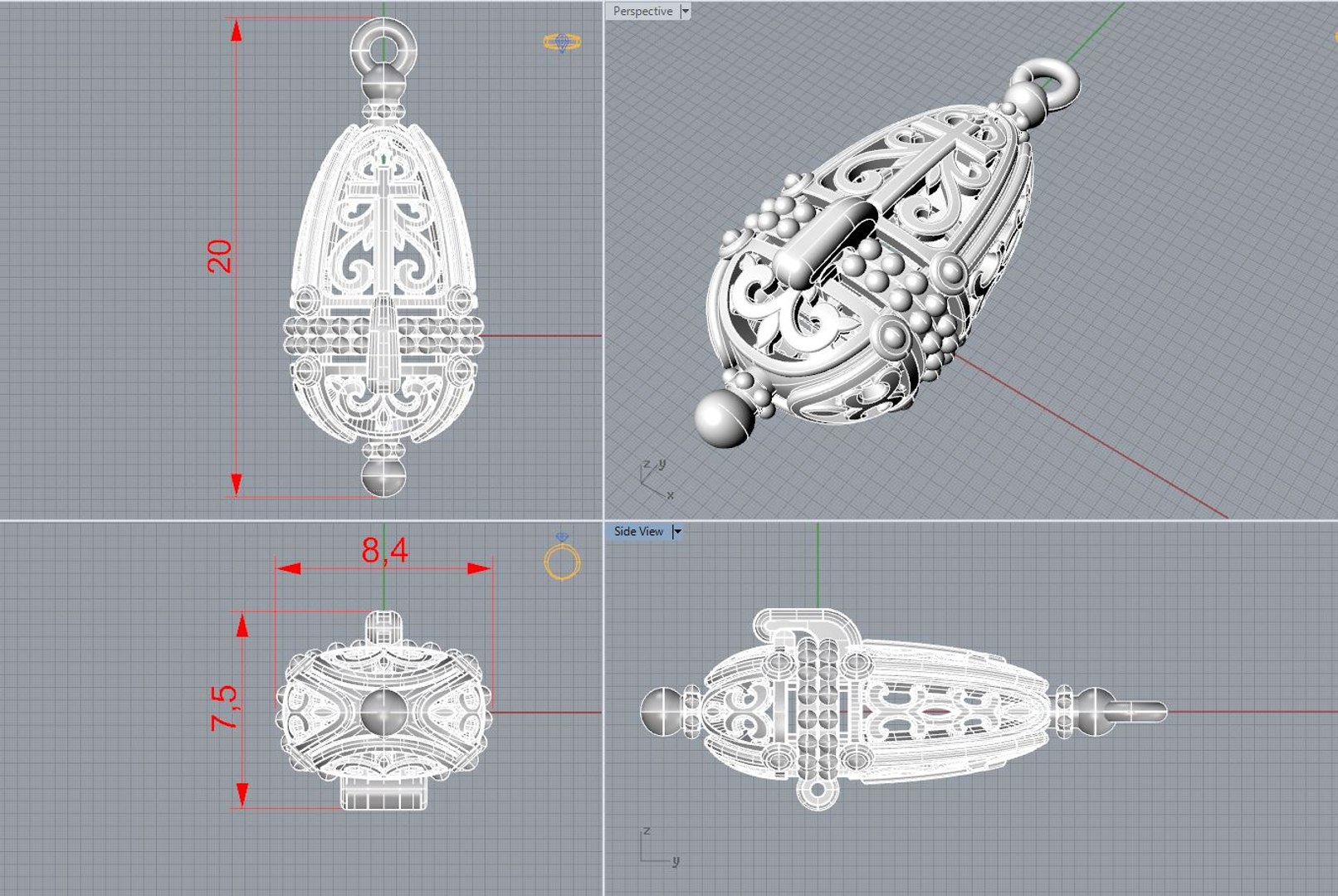 Stl Pendant 3D Model - TurboSquid 1430178