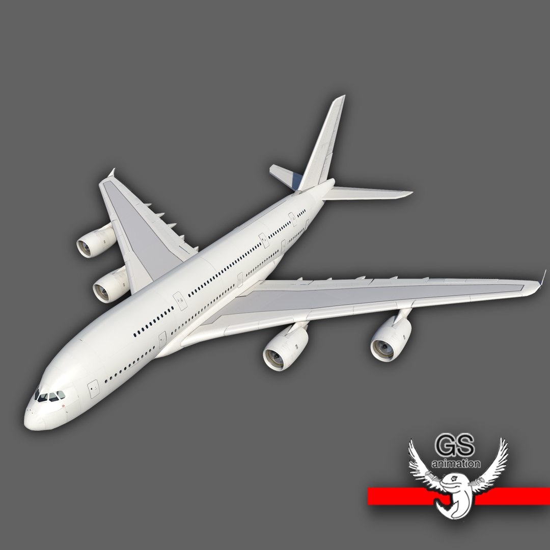 3d Model Minimal A380 Aircraft