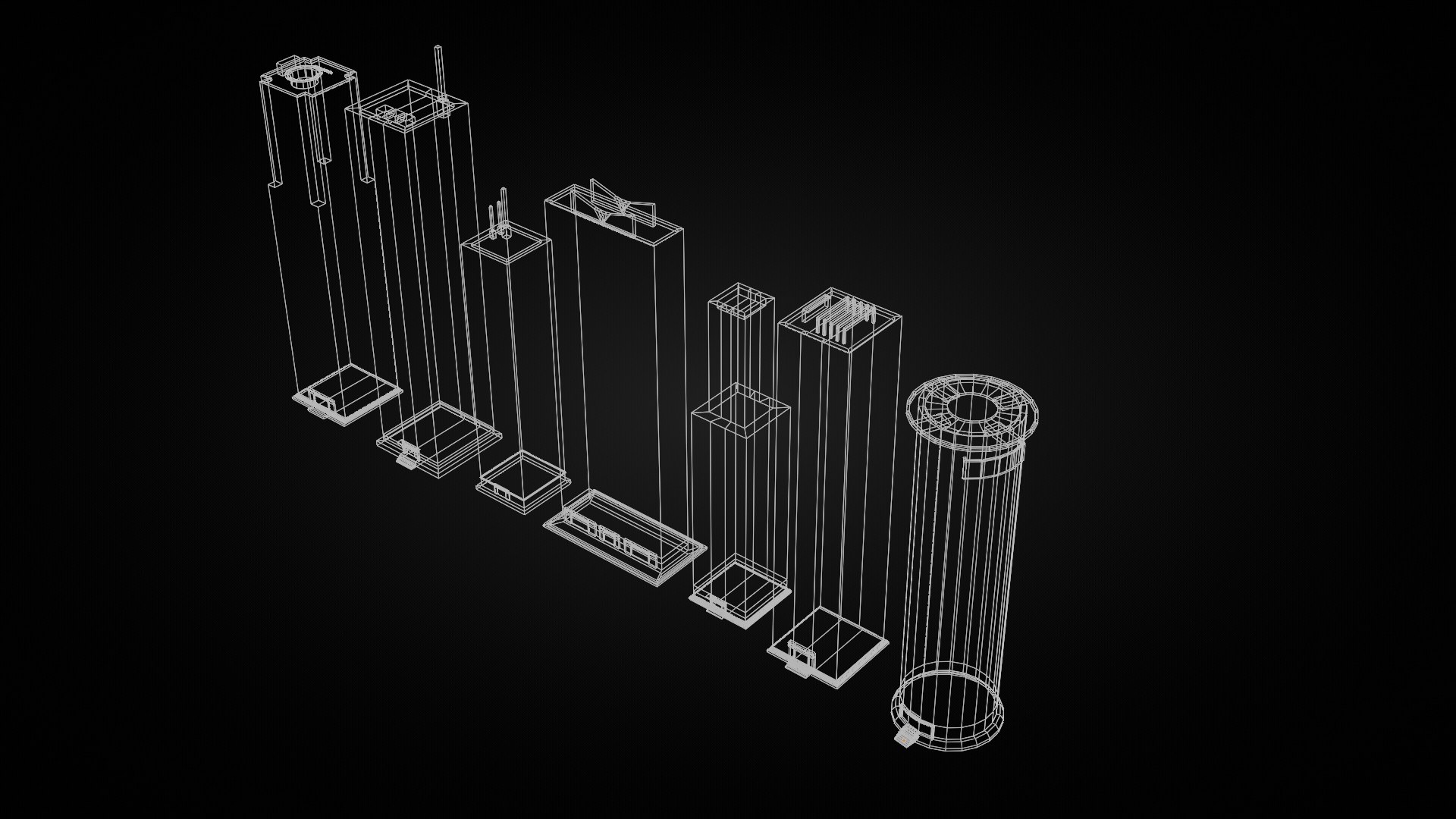 Low Poly Skyscrapers Pack 3D Model - TurboSquid 2344308