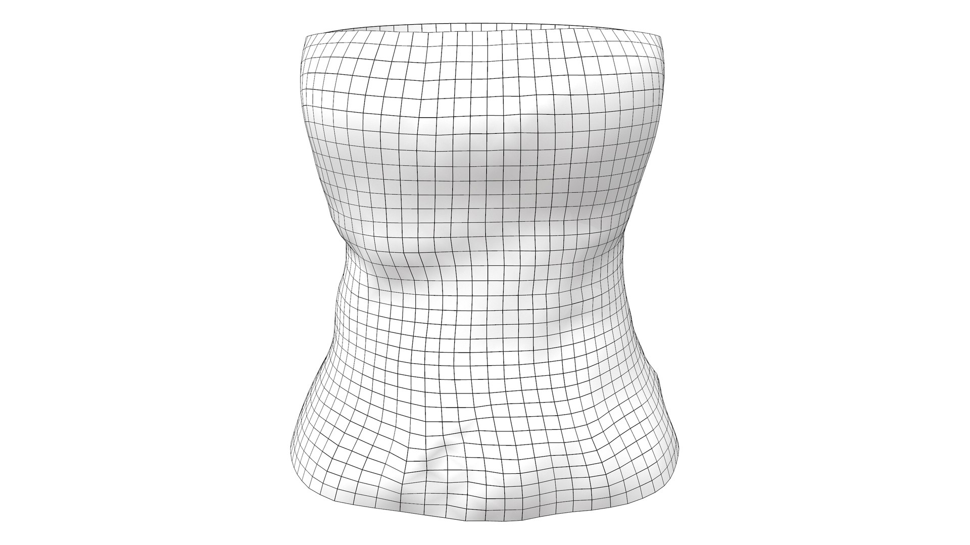 3D Black Latex Tube Top Model - TurboSquid 2076059