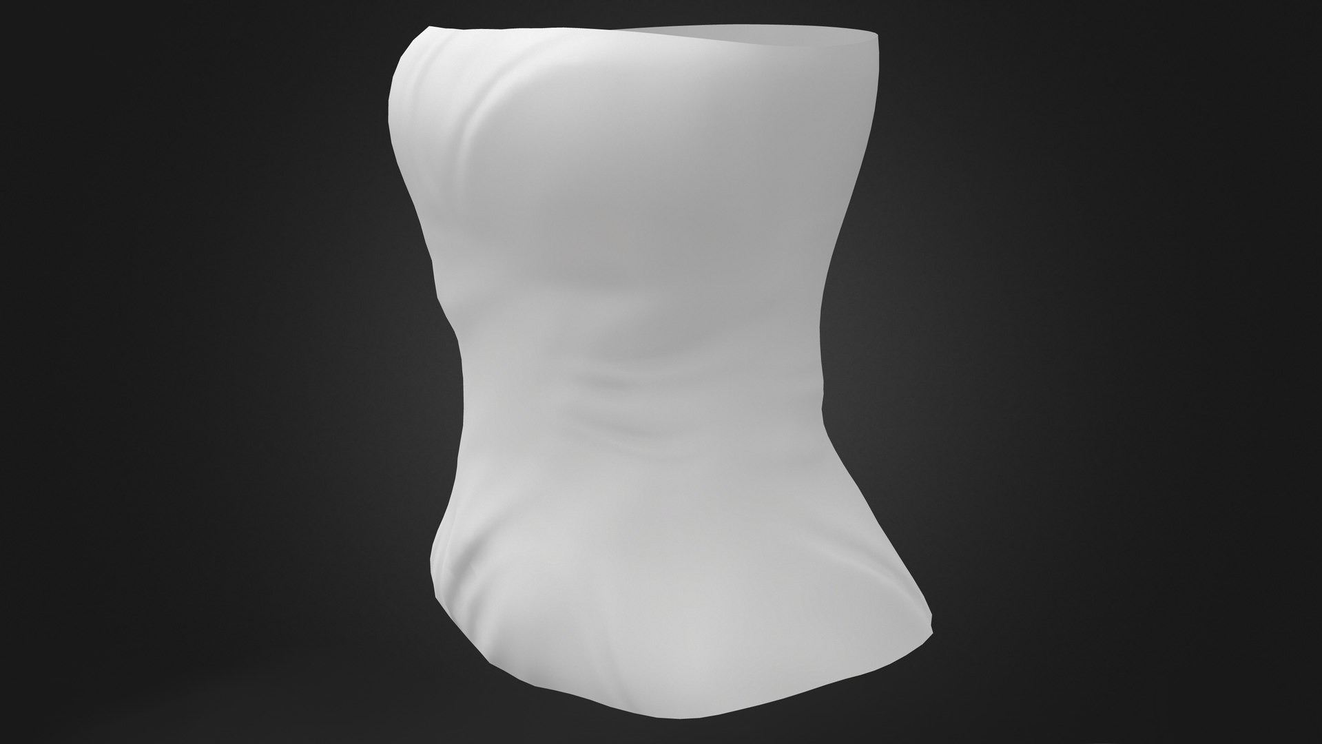 3D Black Latex Tube Top Model - TurboSquid 2076059