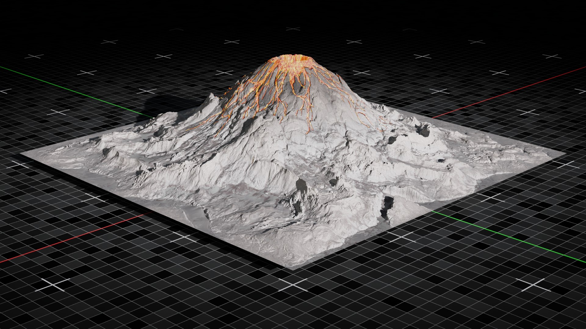 Volcano Version 2 3D Model - TurboSquid 2192156