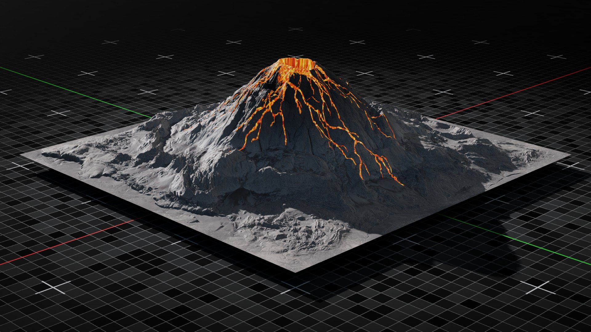Volcano Version 2 3D Model - TurboSquid 2192156