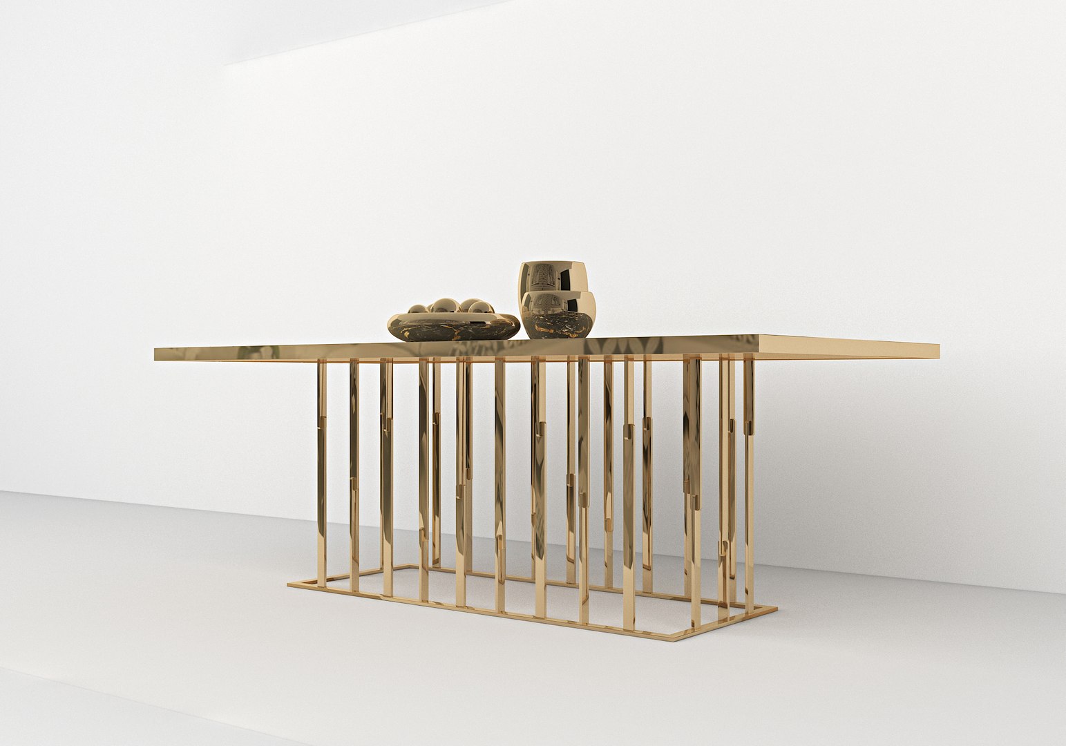 Gold Table 3D Model - TurboSquid 1590478