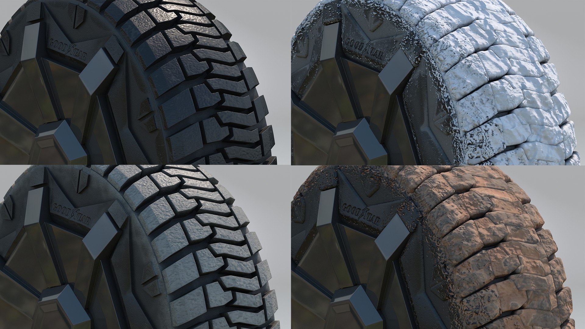 3D 4 Seasons Cybertruck Wheels - TurboSquid 1651939