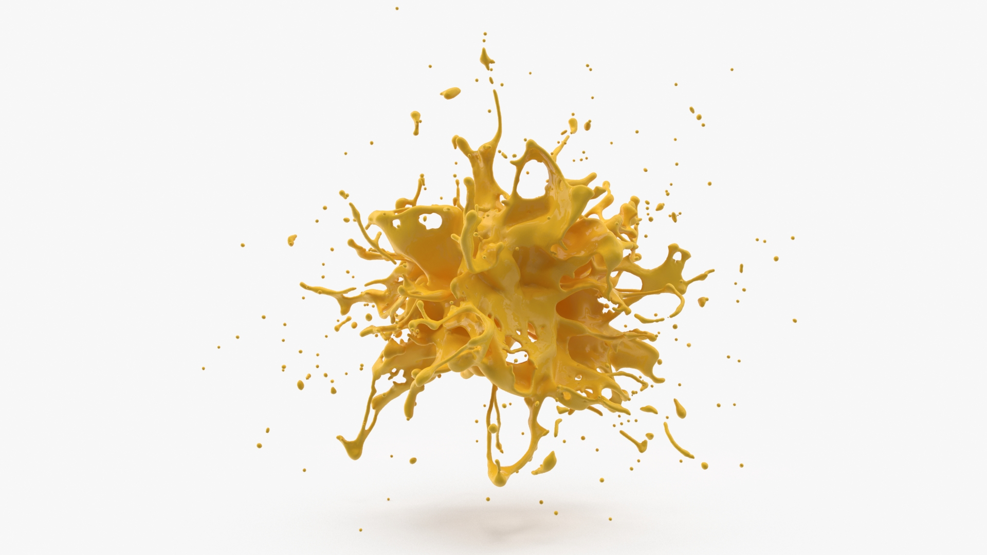 3D model 8 Yellow splashes - TurboSquid 1914826