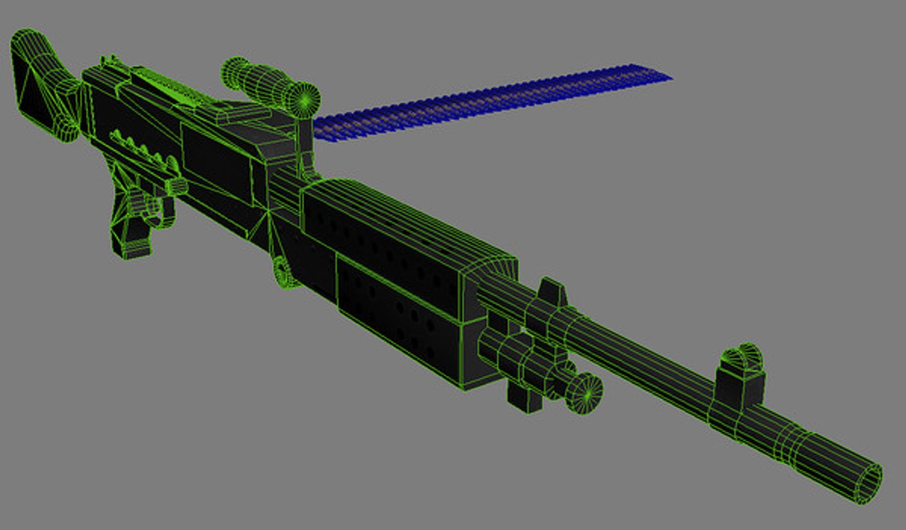 3d M240 Machine Gun Bullet Model