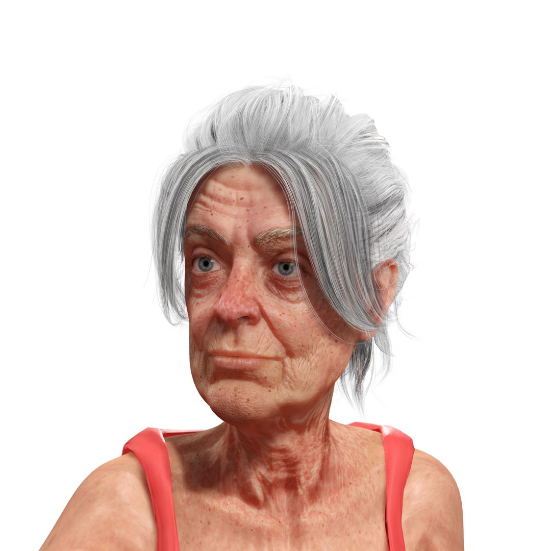Fragile Old Woman 3D Model - TurboSquid 1920643