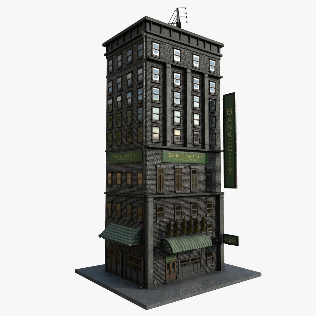 3D Old New york buildings 1930 9 Bank - TurboSquid 2037716 3D Old New york buildings 1930 9 Bank - TurboSquid 2037716