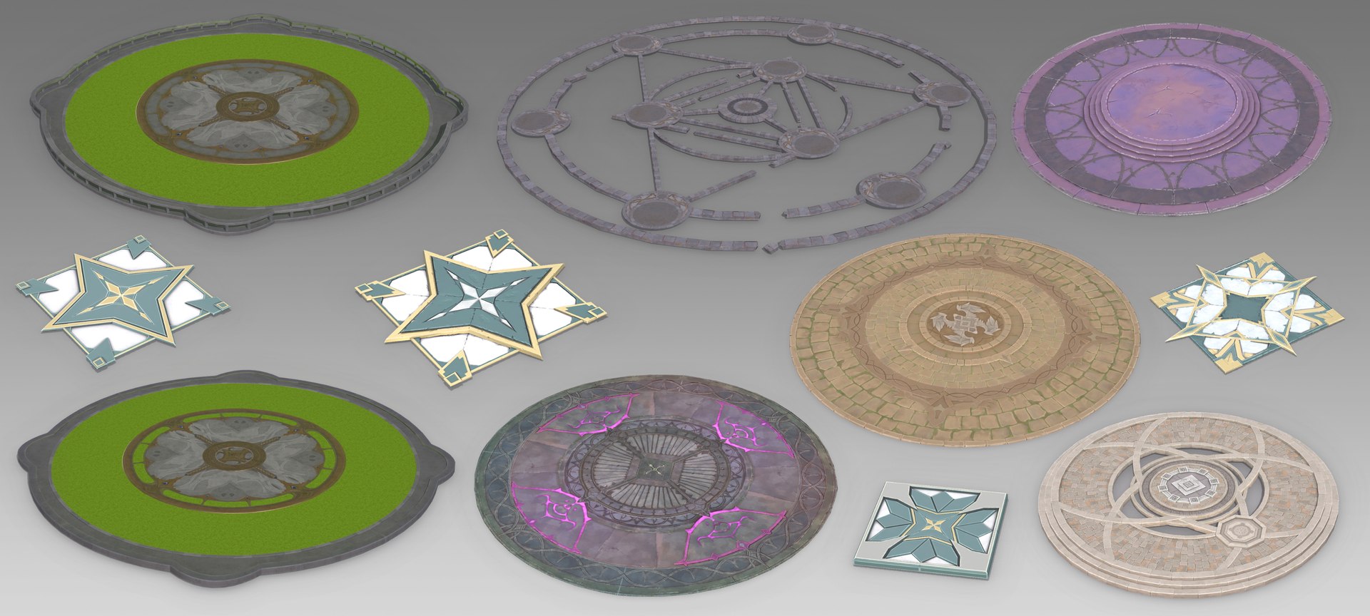 Square Floor Tiles Arena Arena PK Arena Colosseum 3D Model - TurboSquid ...