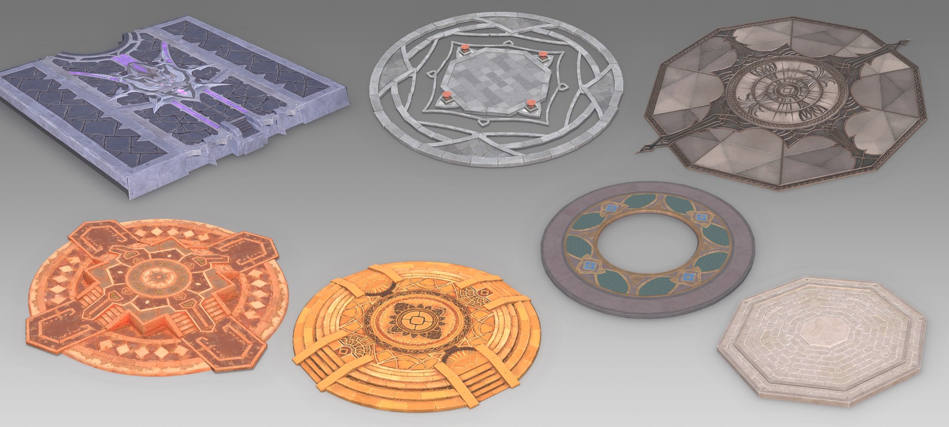 Square Floor Tiles Arena Arena PK Arena Colosseum 3D Model - TurboSquid ...