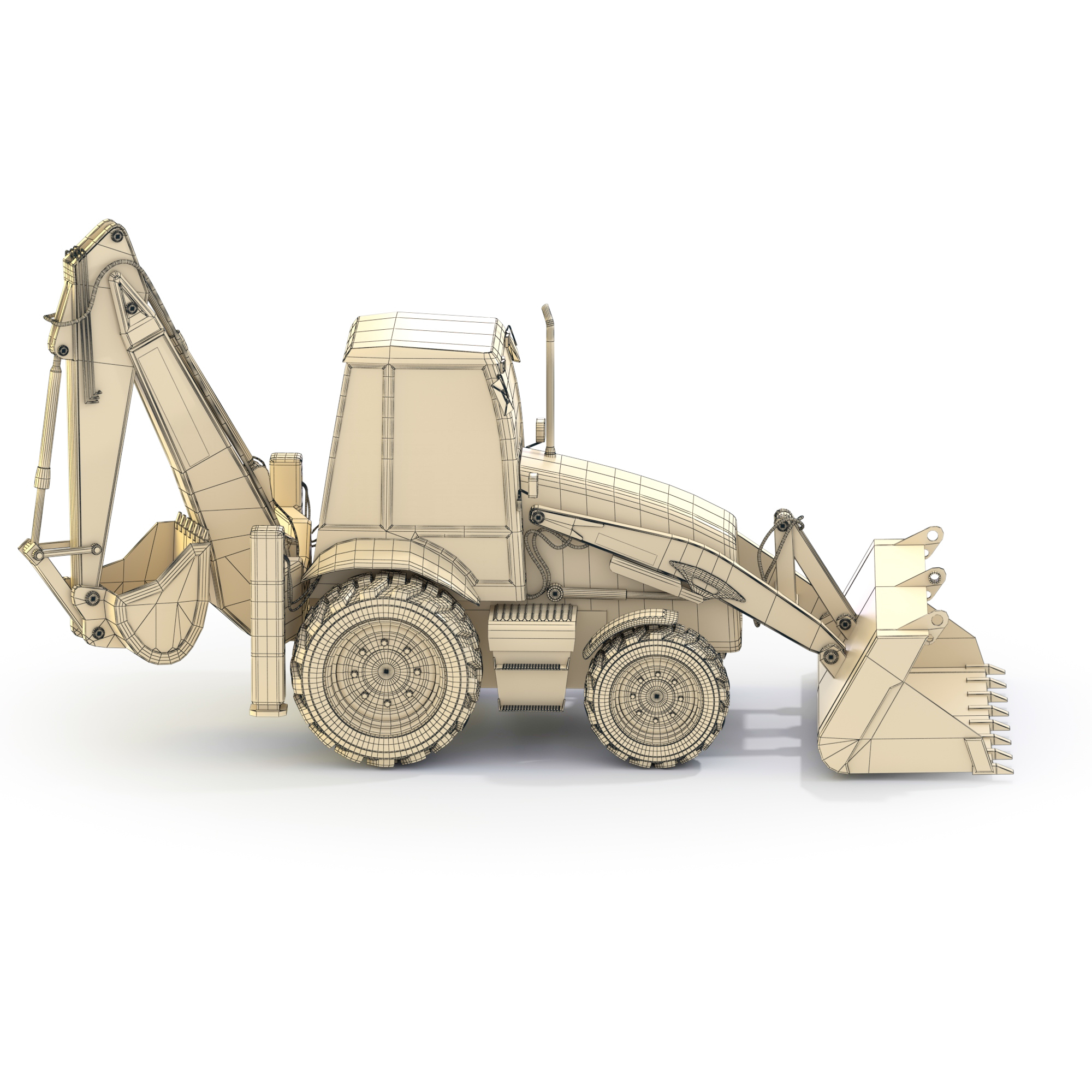 3D backhoe loader - TurboSquid 1421680