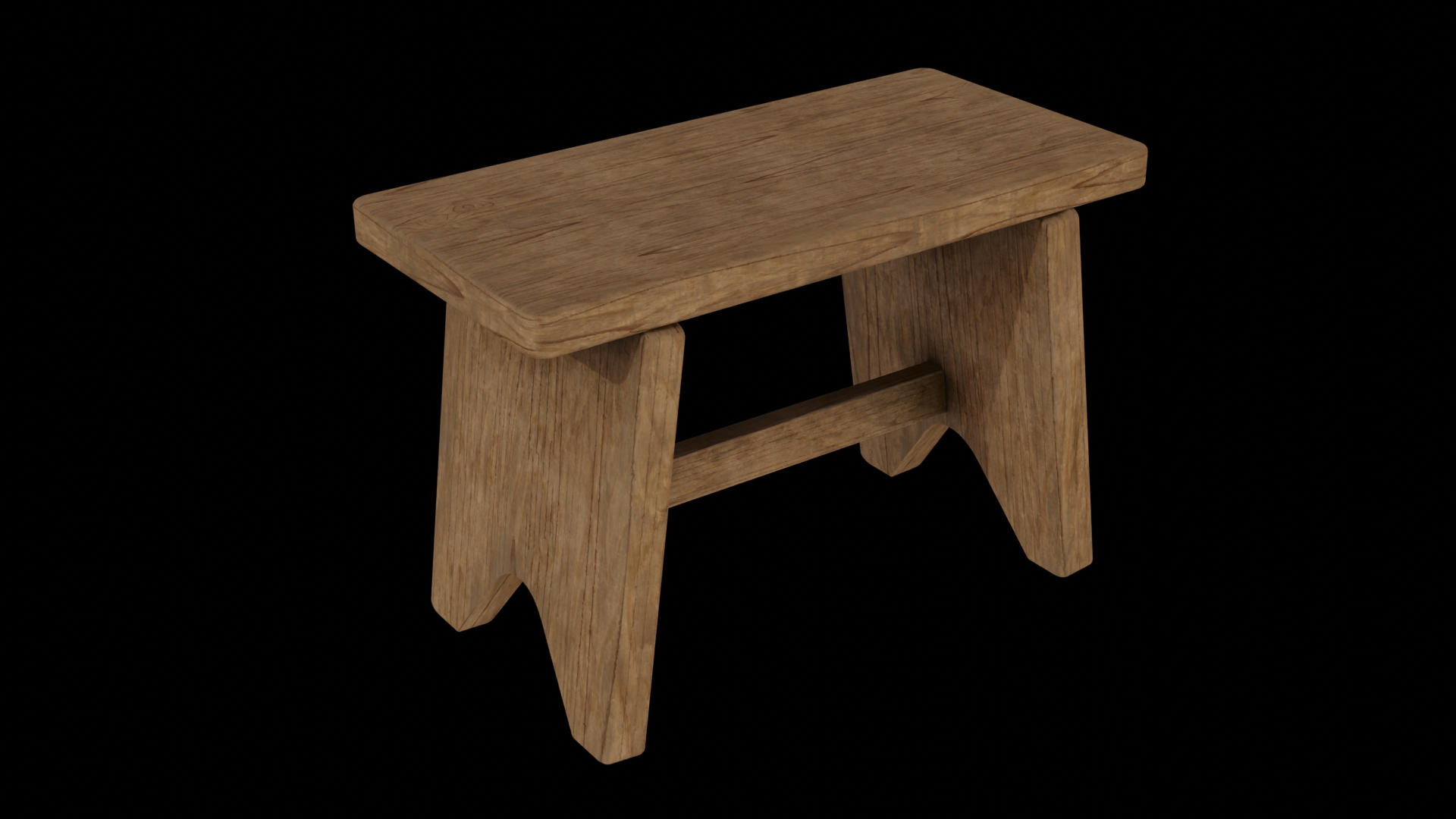 3D Wooden Stool model - TurboSquid 1816515