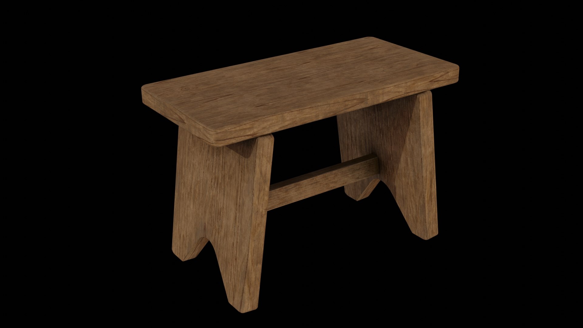 3D Wooden Stool model - TurboSquid 1816515