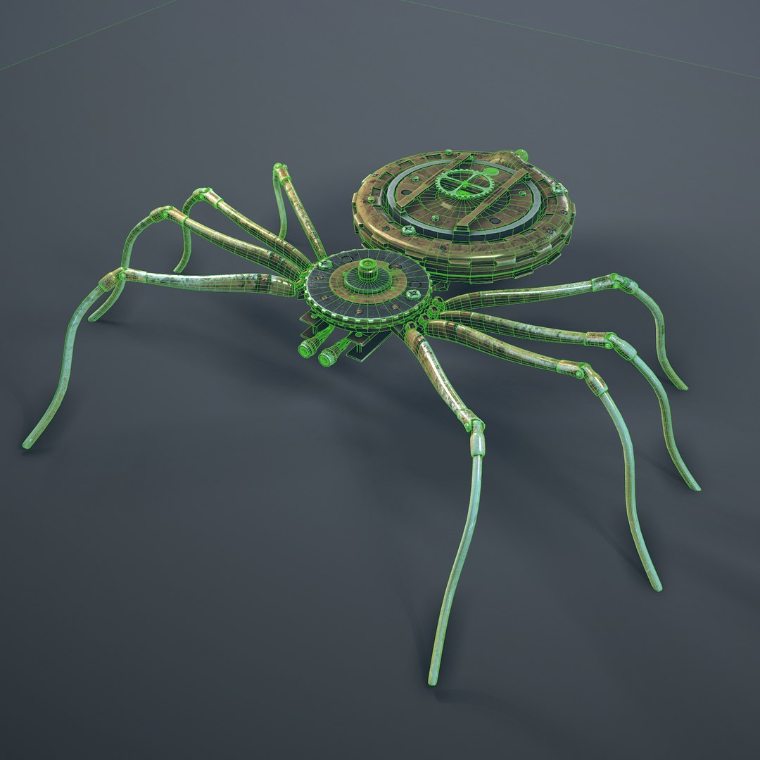 3D ready steampunk spider robot - TurboSquid 1450682