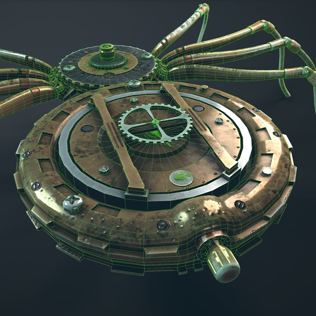 3D ready steampunk spider robot - TurboSquid 1450682