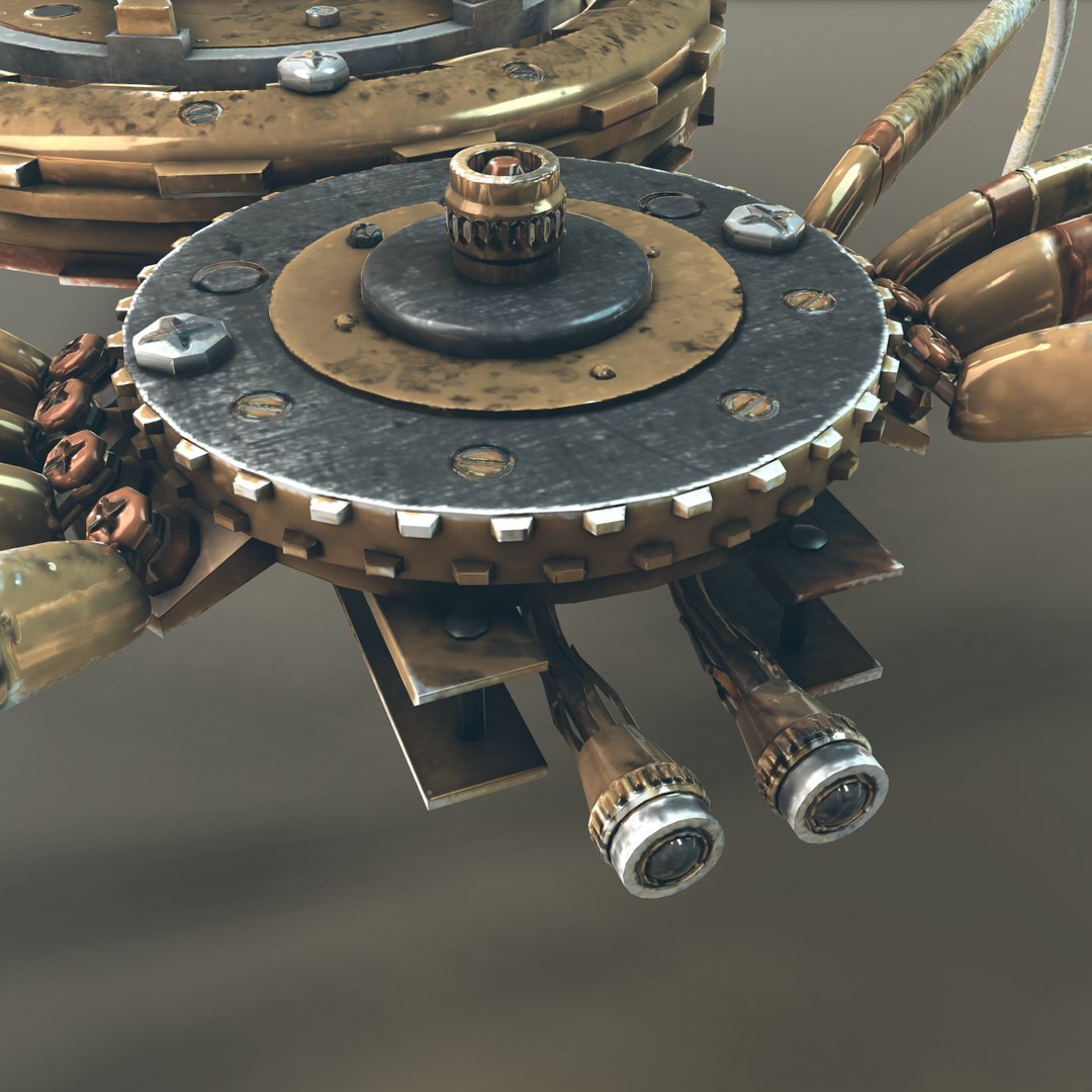 3D ready steampunk spider robot - TurboSquid 1450682