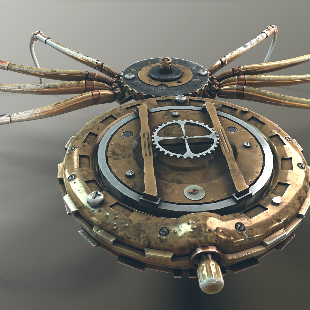 3D ready steampunk spider robot - TurboSquid 1450682