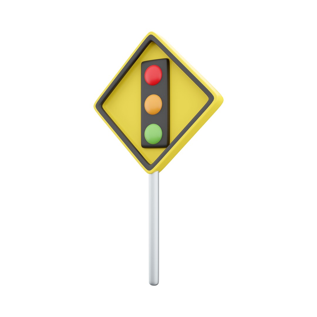 Traffic Signal Symbol Sign 3D Model - TurboSquid 2018097
