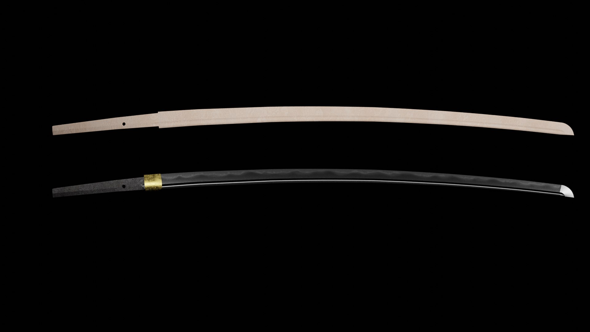 Traditional katana 3D model - TurboSquid 1555059
