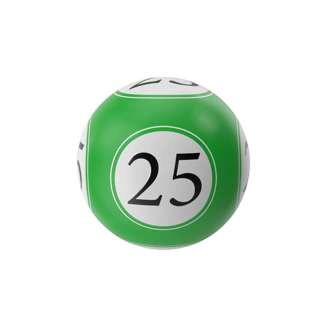 Bingo Ball 25 3D Model - TurboSquid 2323775