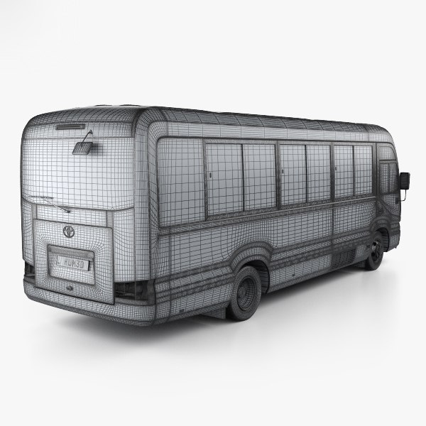 modelo 3d Toyota Coaster Deluxe Bus 2016 - TurboSquid 1356597