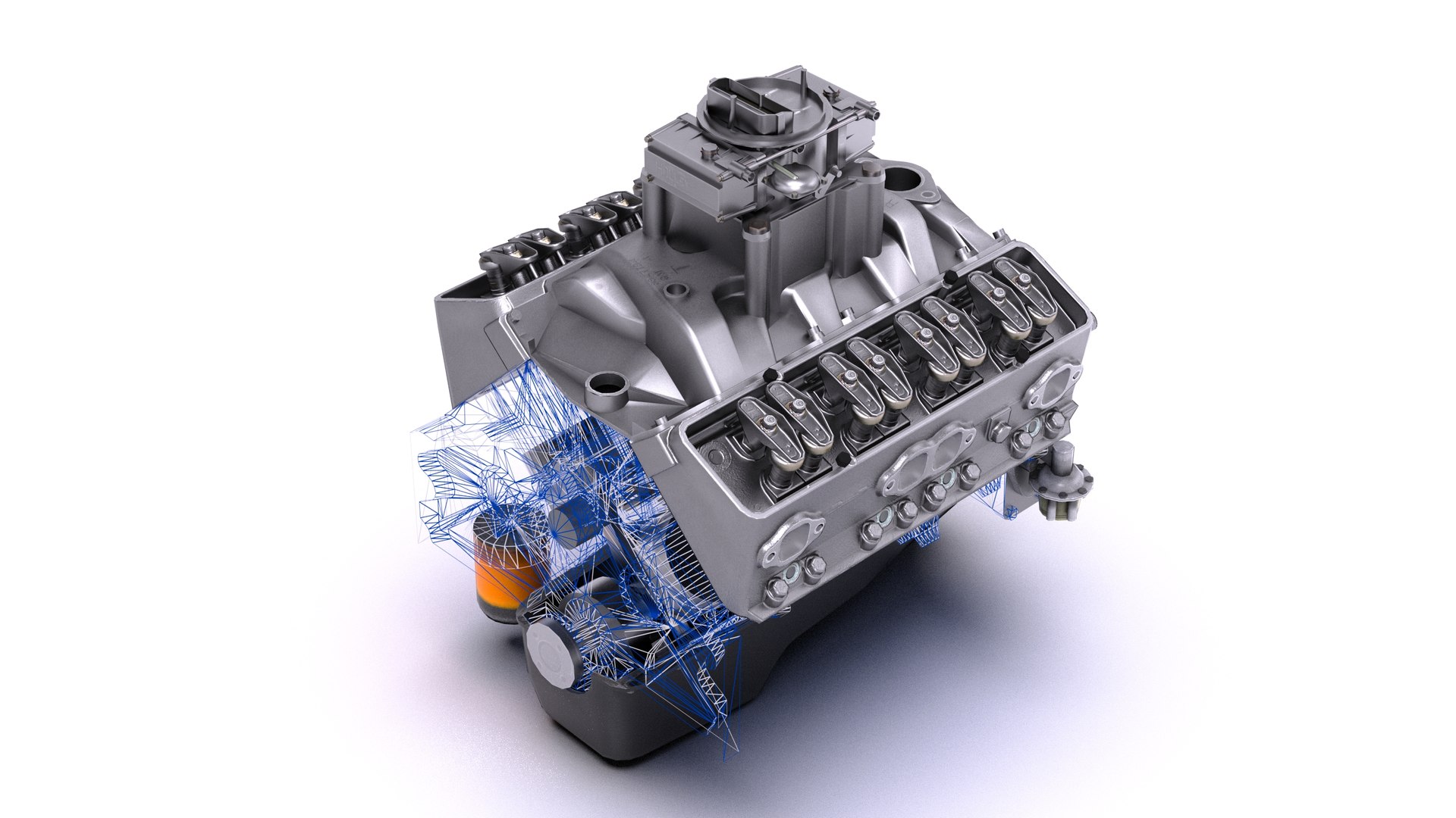 Moroso Chevy Small Block V8 Engine 3D Model - TurboSquid 2428787