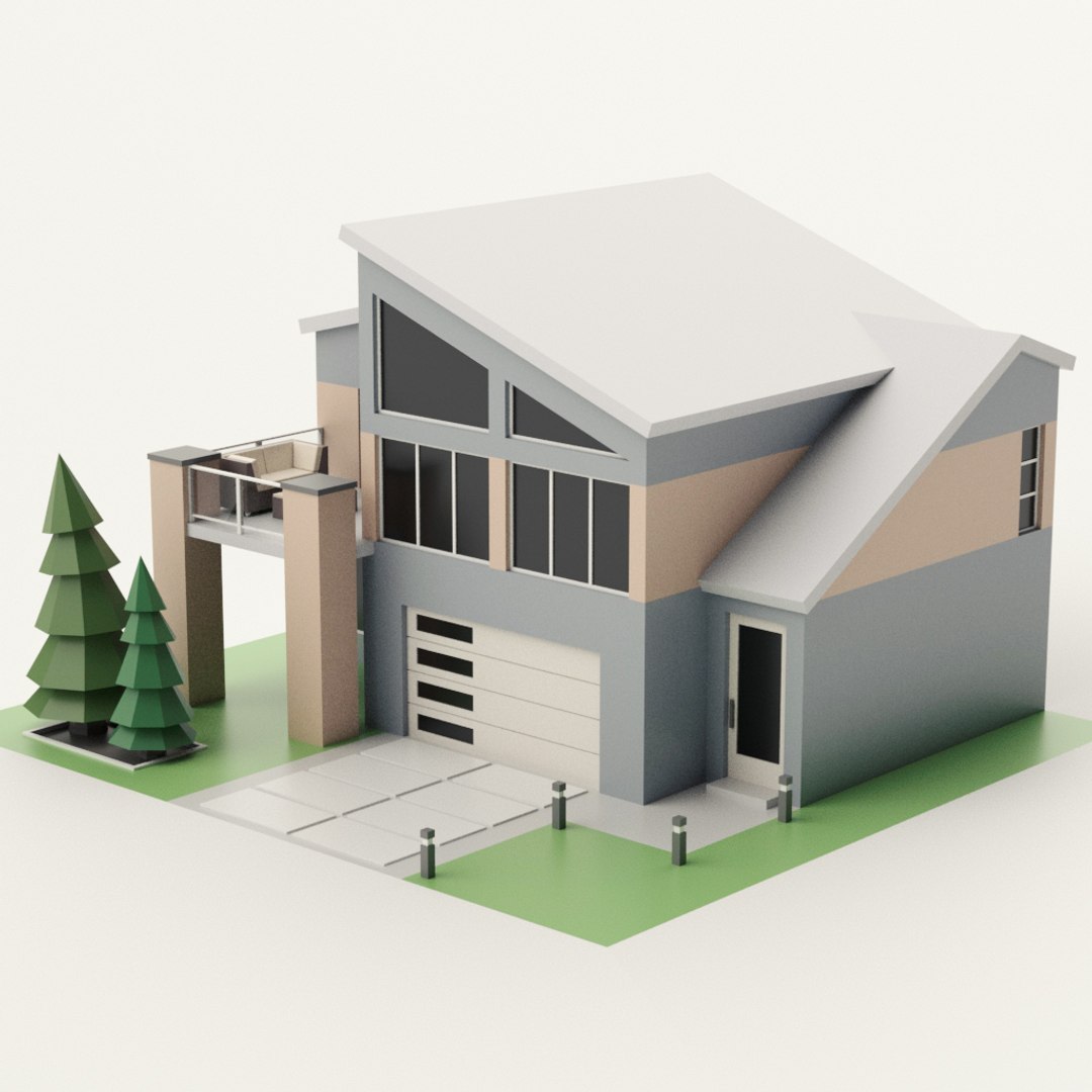 Modern House 13 3D Model - TurboSquid 1715182