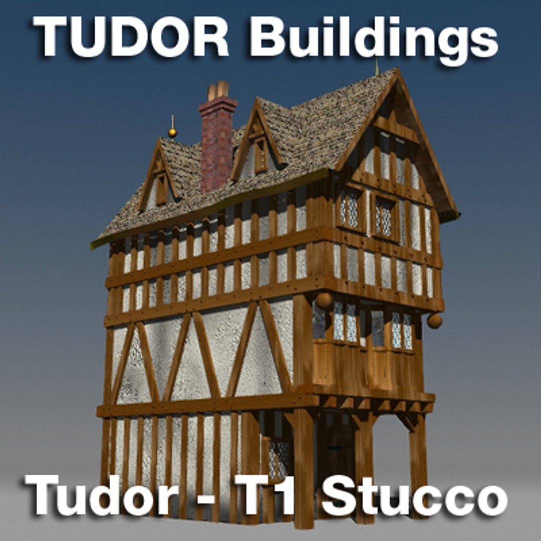 T1-tudor Style Medieval Building 3d Max