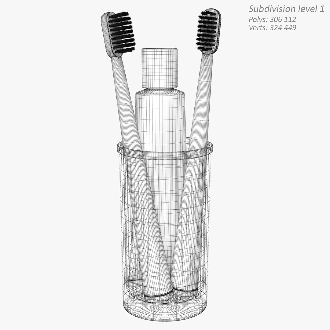 3D Toothbrush Holder Model - TurboSquid 2167995