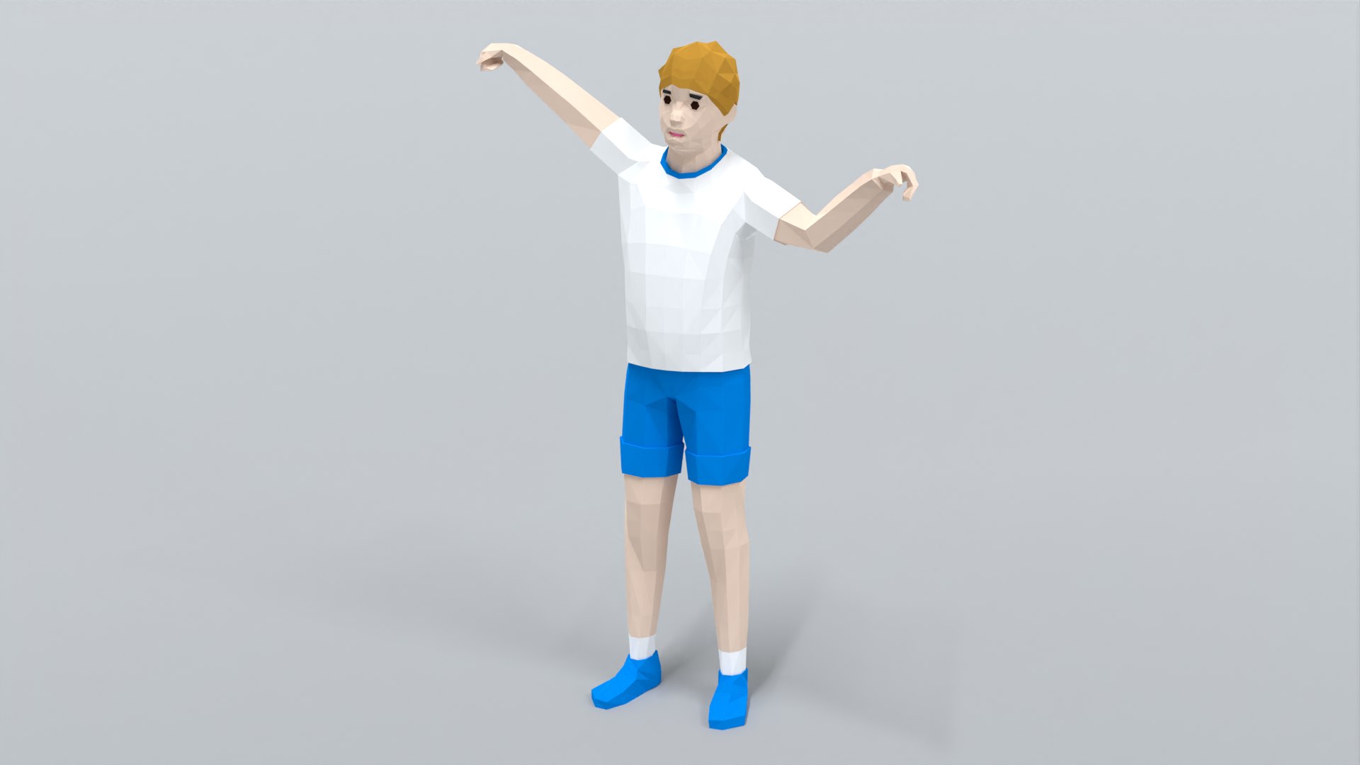Low Poly Kid Celebrating 3D model - TurboSquid 2161335