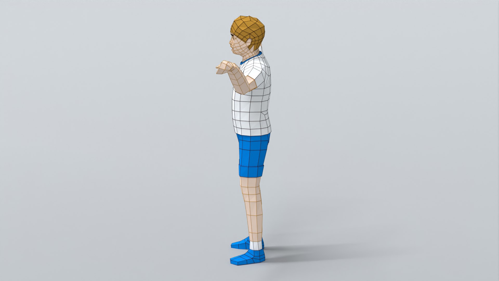 Low Poly Kid Celebrating 3D model - TurboSquid 2161335