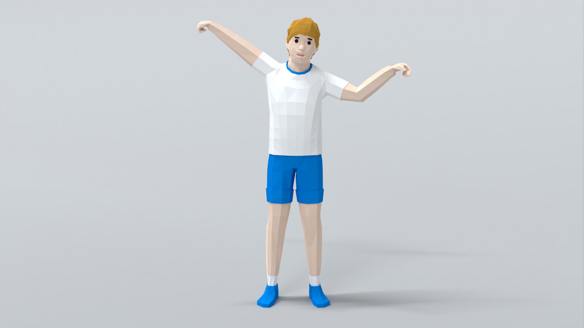 Low Poly Kid Celebrating 3D model - TurboSquid 2161335