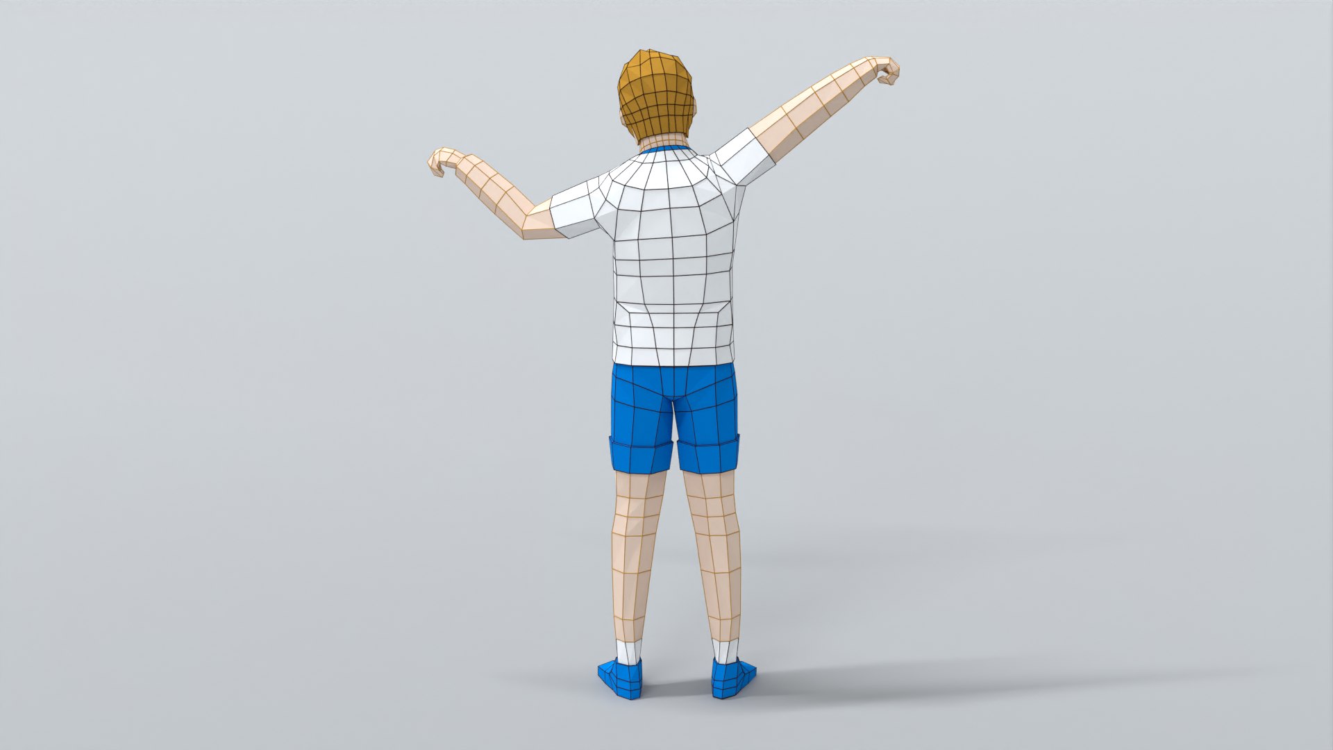 Low Poly Kid Celebrating 3D model - TurboSquid 2161335