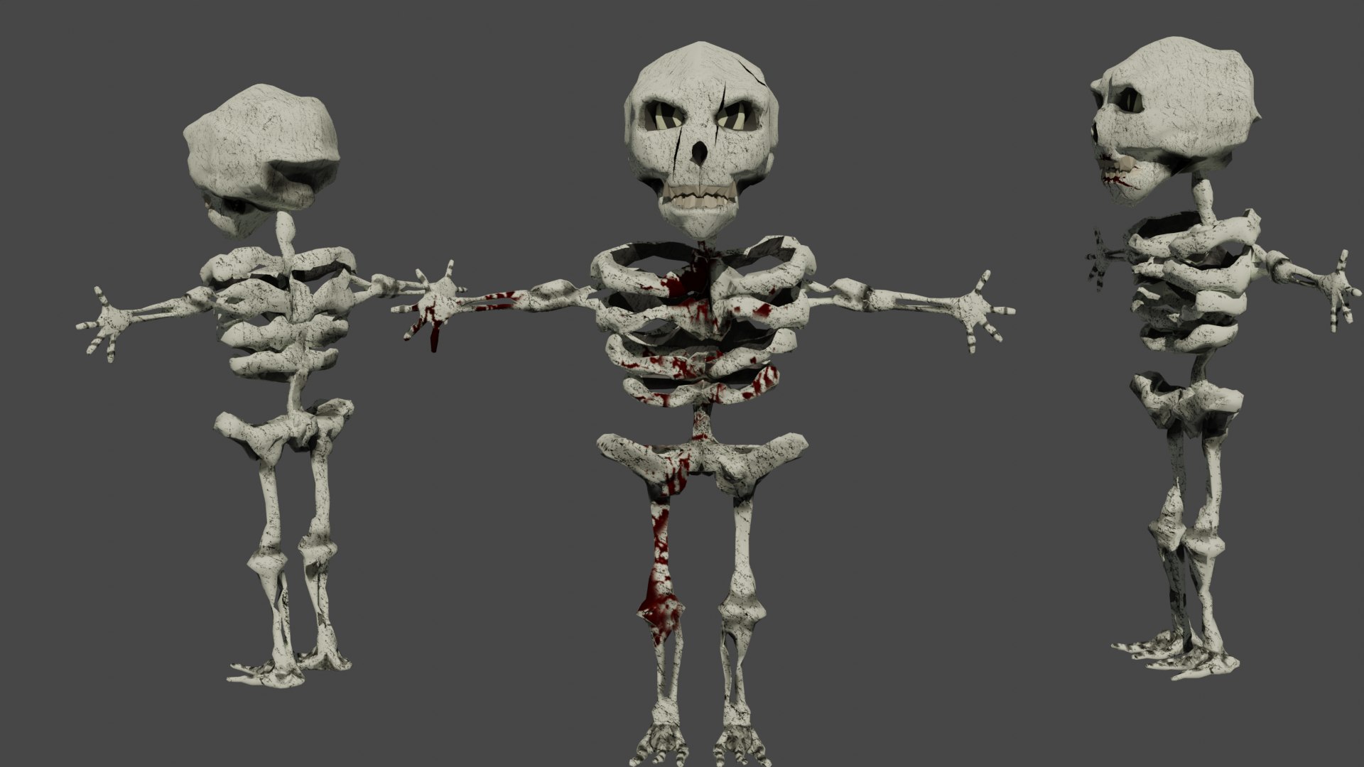 3D Game Ready Skeleton LowPoly Rigged Animated - TurboSquid 2114311