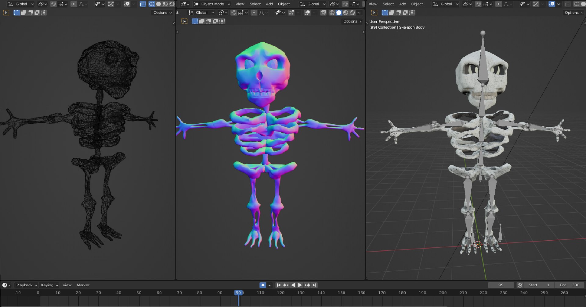 3D Game Ready Skeleton LowPoly Rigged Animated - TurboSquid 2114311
