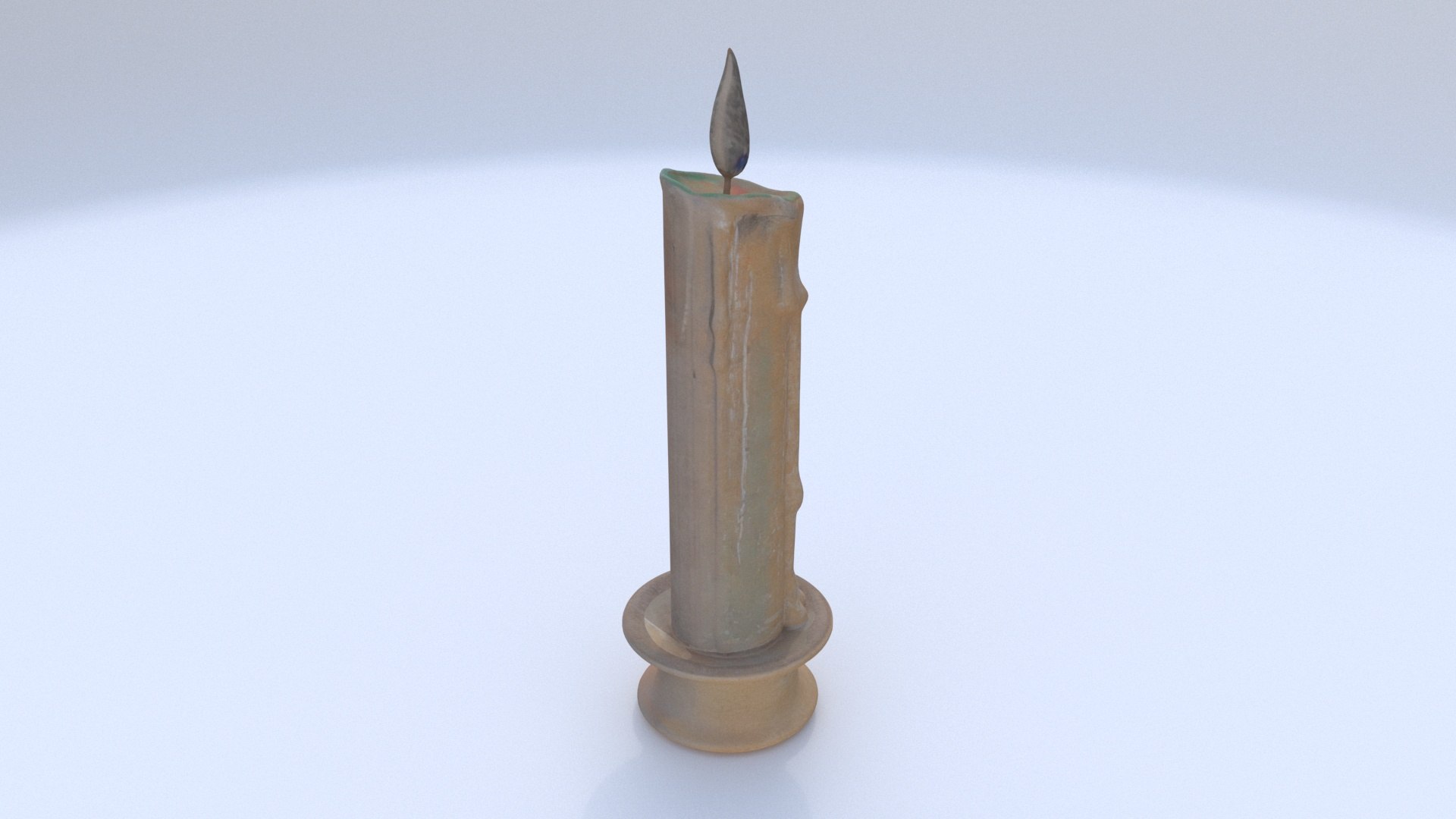 Tallow Candle 3D Model - TurboSquid 2327666
