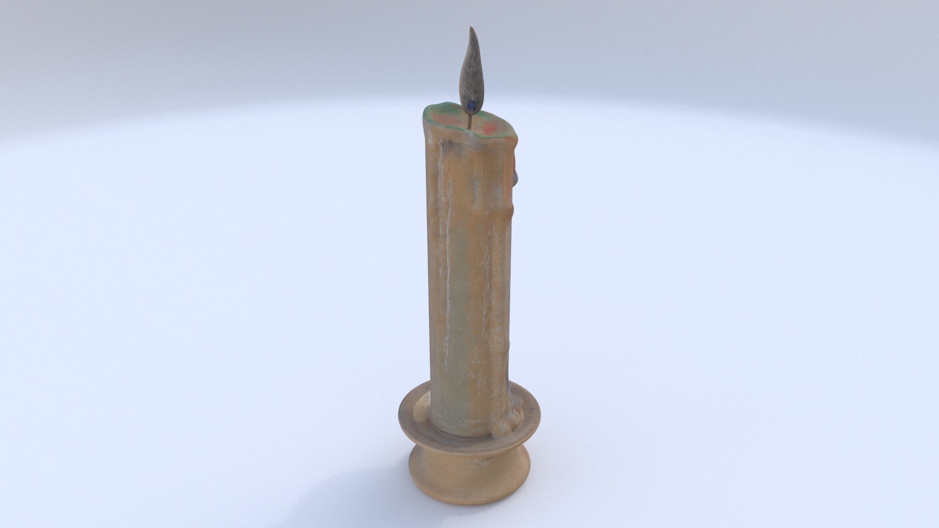 Tallow Candle 3D Model - TurboSquid 2327666