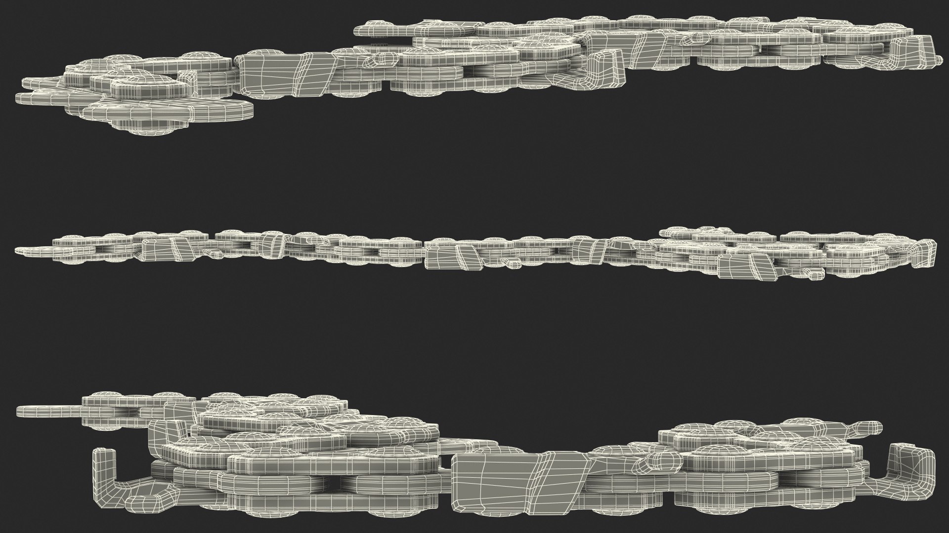 Segment Steel Chain For Chainsaw 3D Model - TurboSquid 1883203
