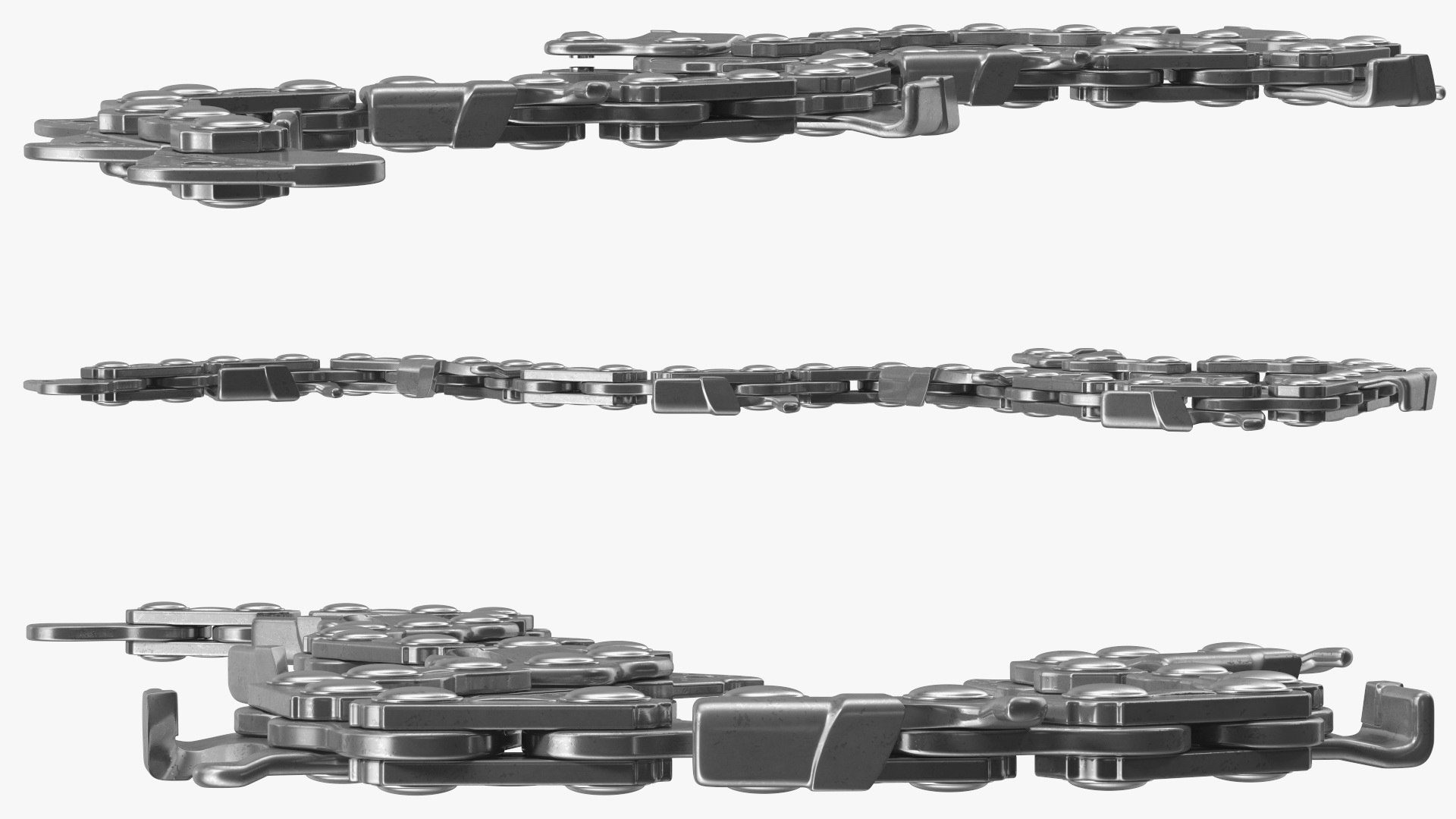 Segment Steel Chain For Chainsaw 3D Model - TurboSquid 1883203