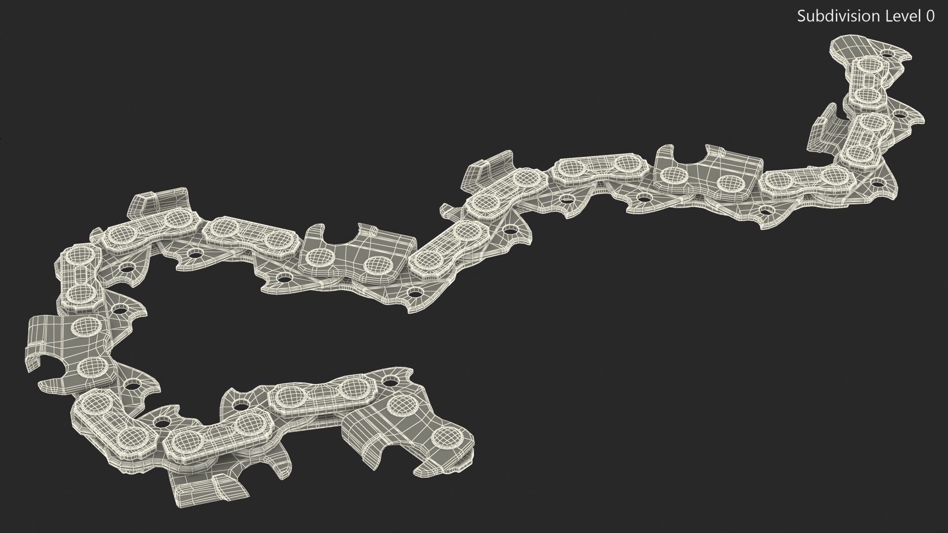 Segment Steel Chain For Chainsaw 3D Model - TurboSquid 1883203