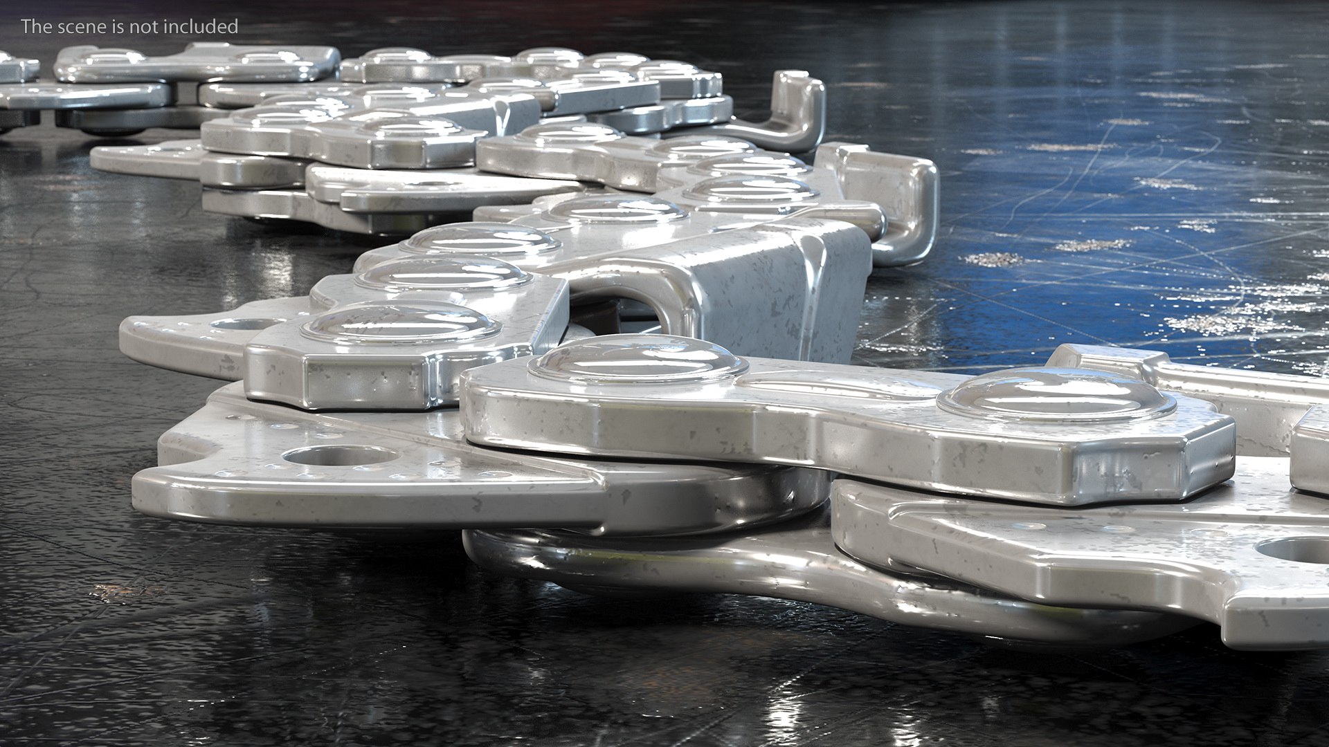 Segment Steel Chain For Chainsaw 3D Model - TurboSquid 1883203