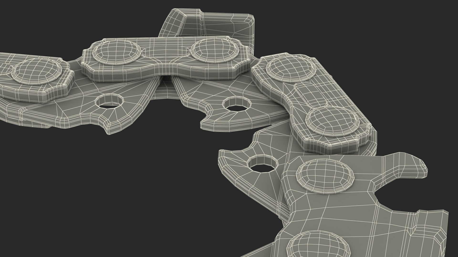Segment Steel Chain For Chainsaw 3D Model - TurboSquid 1883203